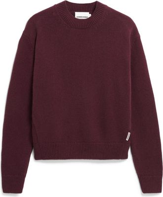 Armedangels Damen Pullover aus Bio-Woll Mix BALBAA Relaxed Fit Dark Cranberry