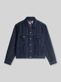 Tommy Jeans Regular Fit Jeansjacke aus Baumwoll-Leinen-Mix