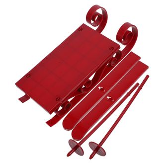 Lurrose Weihnachtsschlitten-anh&auml;nger aus Mini-skibrett-Schlitten-deko f&uuml;r Zuhause Tischschmuck mit Skistockanh&auml;nger f&uuml;r Festliche Weihnachtsdeko