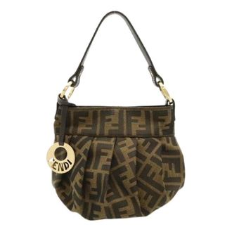 Fendi Pre-owned Zucca FF Canvas Leather Handbag - - Pre-owned - Damen - Braun - ONE SIZE