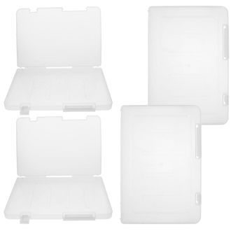 BESTONZON A5 Aufbewahrungsbox aus Kunststoff 4 St&uuml;ck mit Schnappverschluss Wei&szlig; Stapelbar f&uuml;r B&uuml;ro und Zuhause zur Organisation von Dokumenten und Zeitschriften