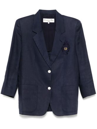 Dior veste à simple boutonnage (1990) - Bleu