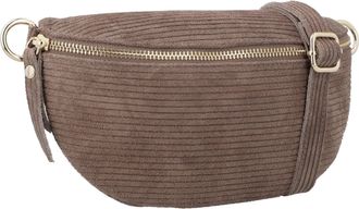 Gusti Leder G&uuml;rteltasche Brinja - Bauchtasche Umh&auml;ngetasche Crossbody Tasche Ledertasche Damen Taupe Leder