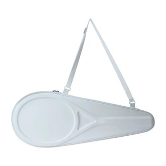 Lacoste Sac Bandouli&egrave;re Grand Mod&egrave;le Runway en Cuir - Femme - Sacs - Blanc - Taille: ONE Size
