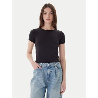 Guess T-Shirt W5BP56 K1092 Schwarz Classic Fit