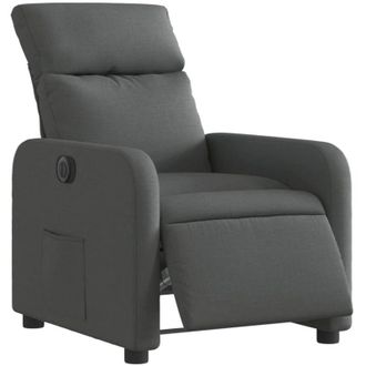 vidaXL Relaxsessel Elektrisch Dunkelgrau Stoff - Vidaxl