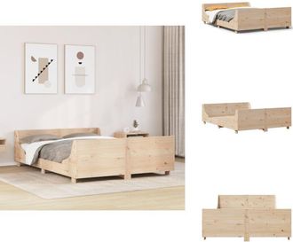 vidaXL Massivholzbett ohne Matratze 120x200 cm Kiefernholz - Massivholzbette - Kiefernholzbette - Doppelbett - Bettrahmen - Holzbettbereitstellung