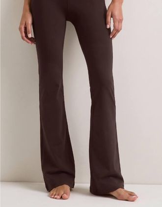 Tala leggings flare taille haute Dayflex &agrave; effet portefeuille en americano-Marron