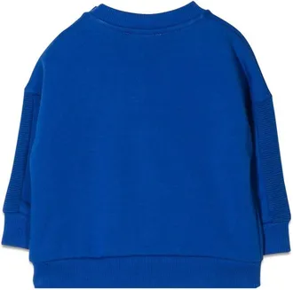 Moschino Logo-Detail Cotton Sweatshirt - Blue