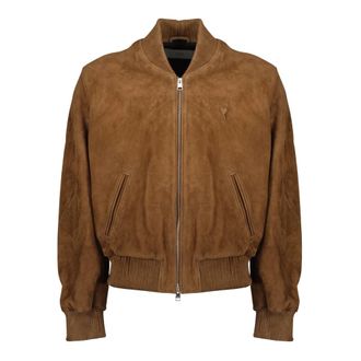 Ami Lederjacke mit Rei&szlig;verschluss - - Jackets - Herren - Braun - M