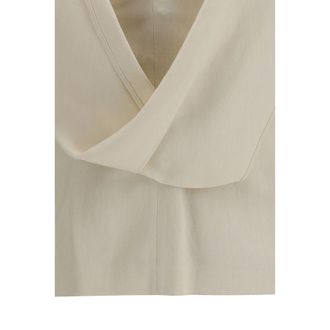 Brunello Cucinelli Viscose and Linen Blouse - Beige
