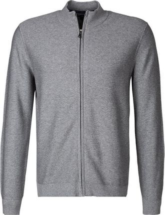 Olymp Herren Strickjacke grau unifarben