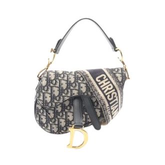Dior Sac bandouli&egrave;re Oblique Jacquard 2way Main de seconde main - Femme - Pre-owned - Bleu - Taille: ONE Size