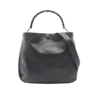 Gucci Pre-owned Bambus Leder 2way Handtasche - - Pre-owned - Damen - Schwarzk - ONE SIZE