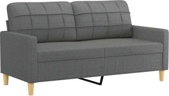 vidaXL Doppelsitzer Sofa Dunkelgrau 140 cm Stoff