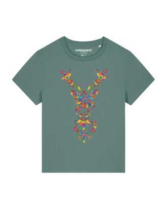 wat? Apparel Shirt Floral Deer