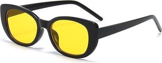 Generic Lunettes De Soleil Vacances Femmes Petit Cadre Ext&eacute;rieur Hommes UV400(Yellow)