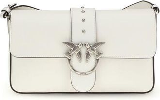 Pinko Wei&szlig;e Leder-Schultertasche
