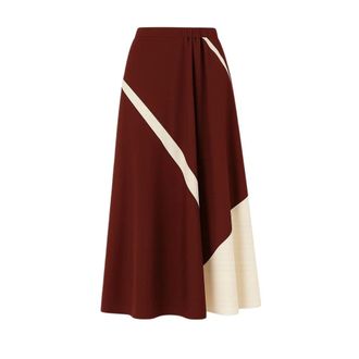 Alberta Ferretti Femme, Jupes, Brun, Taille: 40 FR Jupe Midi Imprim&eacute;e