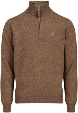 GANT Pull col montant zipp&eacute; uni en laine