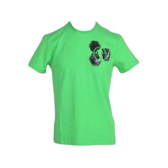 Dirk Bikkembergs Gr&uuml;nes Grafik Tee Crew Neck - - Tops - Herren - Gr&uuml;n - L