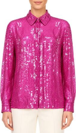 Pinko Womens Shirt Polyester Apparel - Pink