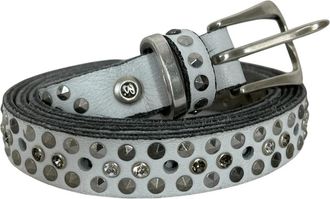 B.Belt B.belt, unisex, Accessoires, Blanc, Taille: 95 CM Roana 20 mm Stud Leather Belt