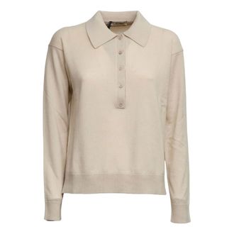 Max Mara Femme, Pulls, Beige, Taille: 42 FR Pulls &agrave; col rond