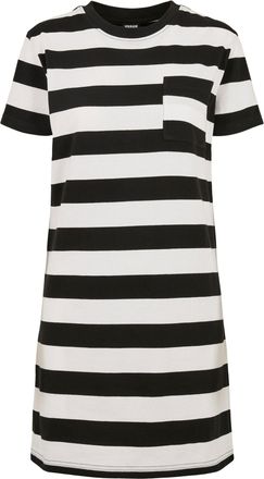 Urban Classics Ladies Stripe Boxy Tee Dress Black/White XS