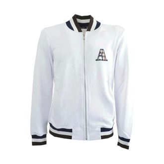 Aquascutum Wei&szlig;e Langarm-Zip-Sweater - - Sweatshirts & Hoodies - Herren - Wei&szlig; - 2XL