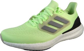 adidas Herren Pureboost 23 Shoes Laufschuhe, Green Spark/Iron met/Putty Grey, 42 EU