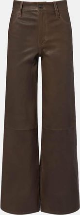 Frame Denim Weite Hose Le Slim Palazzo aus Leder