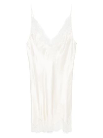 Carine Gilson robe-nuisette en soie - Tons neutres