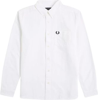 Fred Perry Homme, Chemises, Blanc, Taille: XL Chemise Oxford Classique Boutonn&eacute;e
