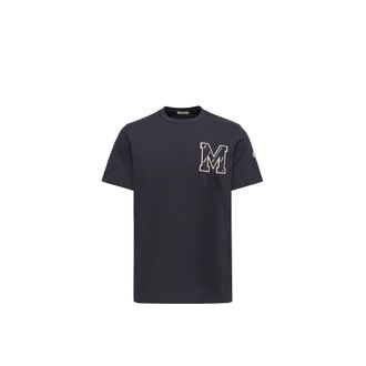 Moncler Moncler Cotton Jersey Monogram T-shirt, Men, Blue, Size: 3xl
