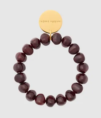 Vanessa Baroni Bracelet Mini Stone Flex Bordeaux Marble