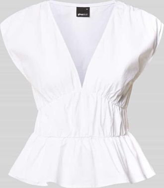Gina Tricot Peplum Top mit V-Ausschnitt