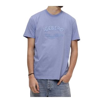Iceberg Homme, Tops, Bleu, Taille: S Tee Logo Milano Italia