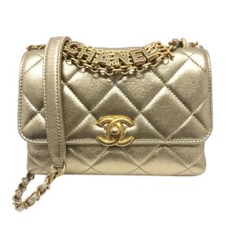 Chanel Pre-owned Cuir sacs-chanel - Femme - Pre-owned - Jaune - Taille: ONE Size