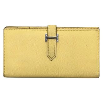 Herm&egrave;s Pre-owned Vintage Gelbe Lange Geldb&ouml;rse Silberne Hardware - - Pre-owned - Damen - Gelb - ONE SIZE