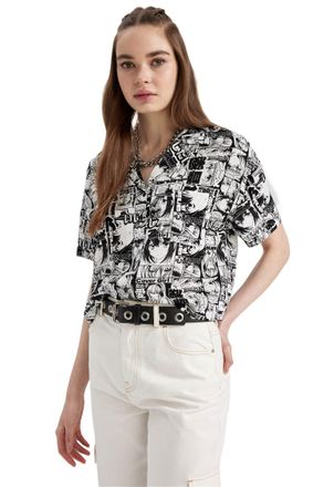 DeFacto Damen Z2919AZ Tunic Shirt, Off White, L