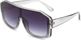 Generic Lunettes De Soleil Dext&eacute;rieur &Agrave; Monture Large For Hommes Et Femmes, For Les Vacances, D&eacute;placements, Le Sport(Gray)