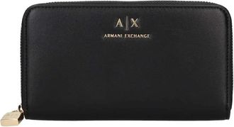 A|X Armani Exchange Femme, Accessoires, Noir, Taille: ONE Size Portefeuille zippé