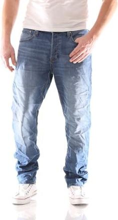 Jack & Jones Jack & Jones Homme Jjimike Jjoriginal Am 815 Jean baggy, Bleu Denim, 33W / 34L EU