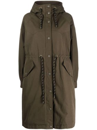 Woolrich parka longue à lien de resserrage - Vert