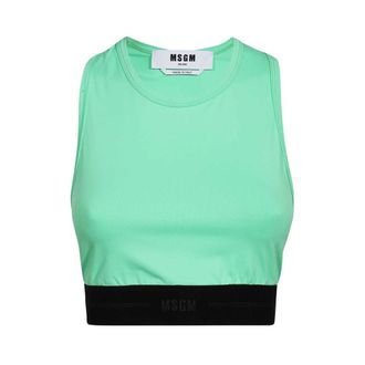 Msgm Sportliches Tanktop mit elastischem Bund - - Tops - Damen - Gr&uuml;n - M