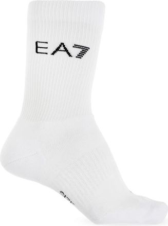 Emporio Armani Emporio Armani Ea7, Homme, Sous-v&ecirc;tements, Blanc, Taille: L Chaussettes de sport basses en coton m&eacute;lang&eacute; Tennis Pro
