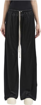 Rick Owens Femme, Pantalons, Noir, Taille: 36 FR Pantaloni Wide Pusher
