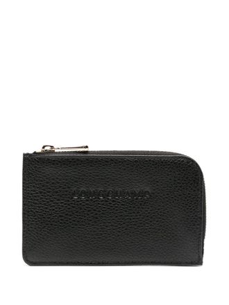 Longchamp porte-cartes Le Foulonn&eacute; en cuir - Noir