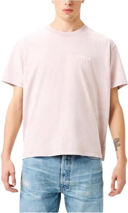 Cycle Homme, Tops, Rose, Taille: XL Boxy Printed Over T-Shirt